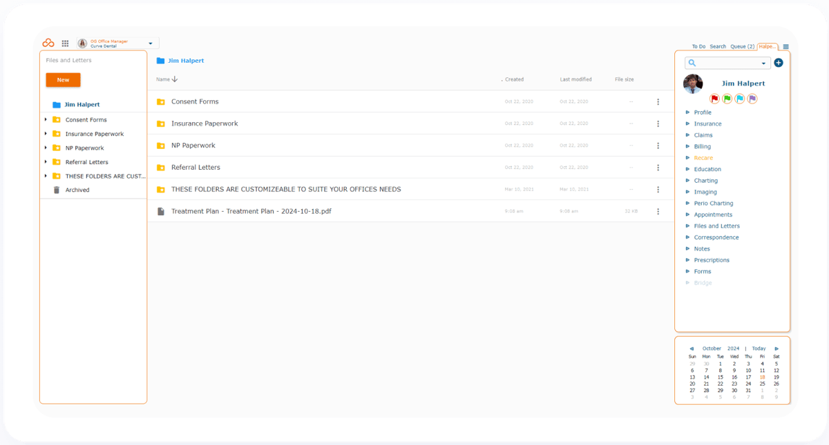 Curve Dental: Manage Files & Letters Easily