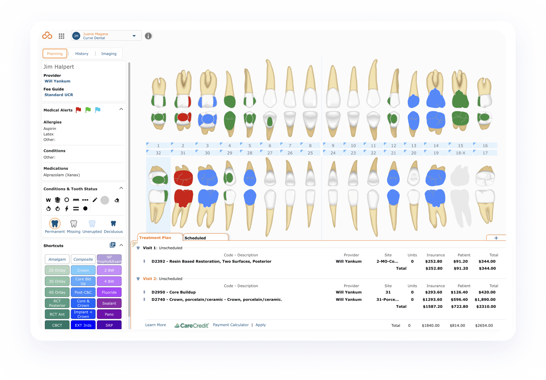 Curve: Streamlined Dental Charting Software