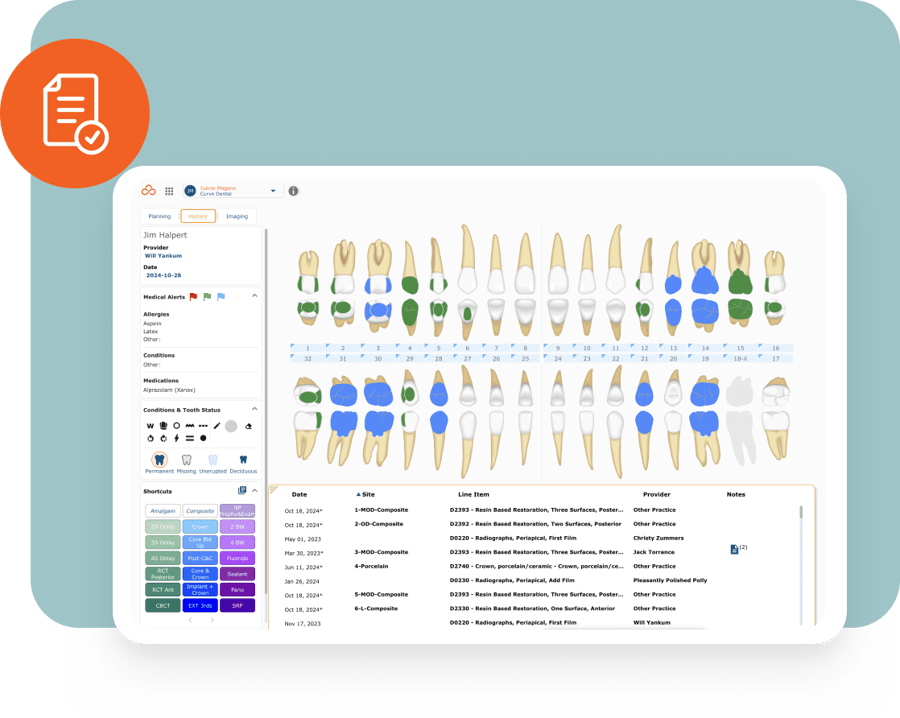 Curve: Streamlined Dental Charting Software