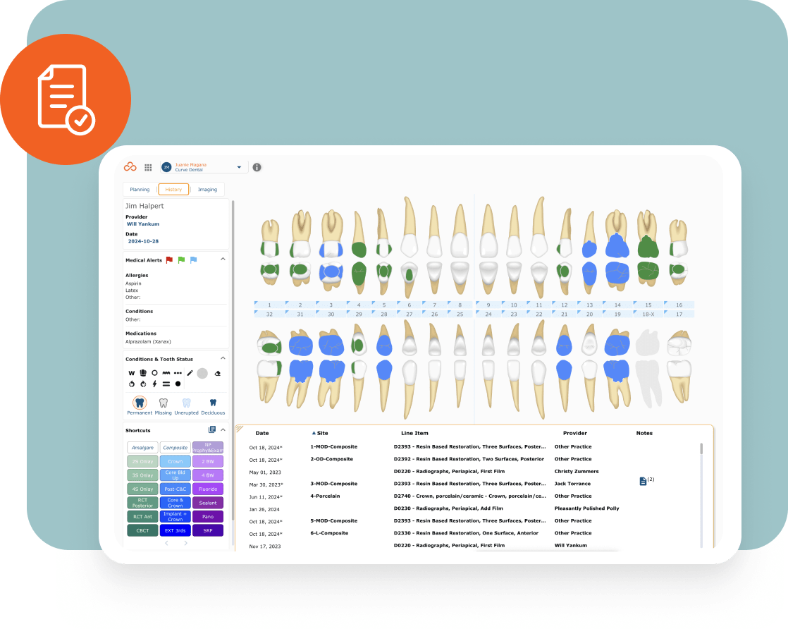 Curve: Streamlined Dental Charting Software