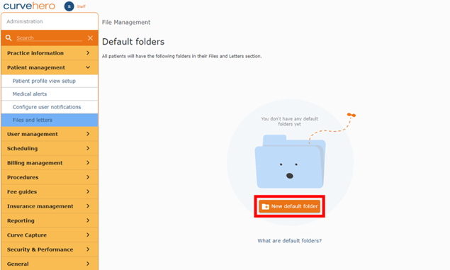 Organize Your Patient Files With Curve's Custom Folder System